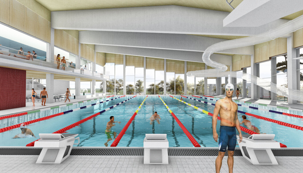 Bygging av Manglerud bad er i gang. Allerede nå er badet en halv ...